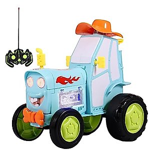 Jumping Car Toy, Remote Control Car, Wireless Remote Dancing Stunt Car, 2023 New Remote Control Car with Headlights and Music, Educational Rc Car Toy, Fast Stunt Rc Car for Boys Girls Kids (blue)
