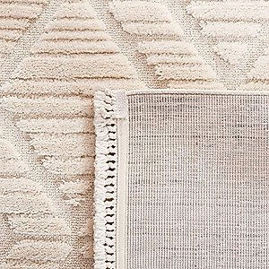 Safavieh Urban Collection Area Rug - 9' x 12', Ivory, Moroccan Rustic Tassel Fringe Design, Non-Shedding & Easy Care, Ideal for High Traffic Areas in Living Room, Bedroom (URB208A)