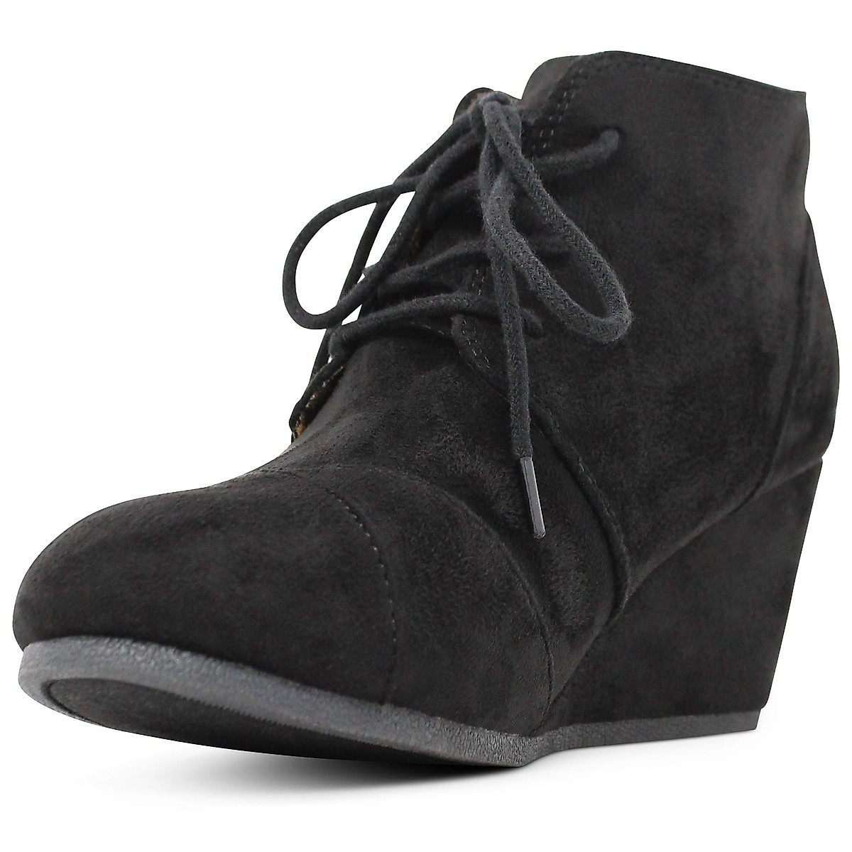 MARCOREPUBLIC Galaxy Girls Kids Childrens Wedge Boots - (Black) - Little Kid 2