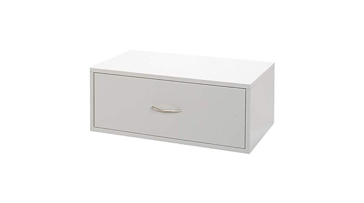 Organize with freedomRail Double Hang OBox - 1-Drawer White