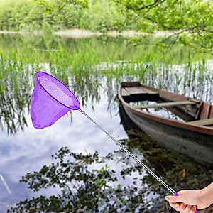 Coopay 5 Pack Telescopic Butterfly Nets Catching Insects Bugs Fishing Nets Great Outdoor Tools for Playing - Extendable from 14.6" to 33.4" (Blue Purple Orange Green Yellow)