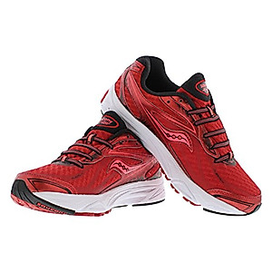 Saucony Women's Ride 8 Running Shoe, Red/Black, 5 M US