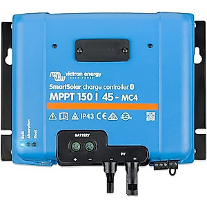 Victron Energy SmartSolar MPPT MC4 150V 45 amp 12/24/36/48-Volt Solar Charge Controller (Bluetooth)