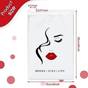 Shappy 50 Pieces Eyebrow Microblading Aftercare Bags Empty Eyelash Bag Lash Aftercare Bags Lipstick Travel Pouch Mini Cosmetic Bags for Eyelash Lipstick Makeup Tools (6 x 8 Inch)