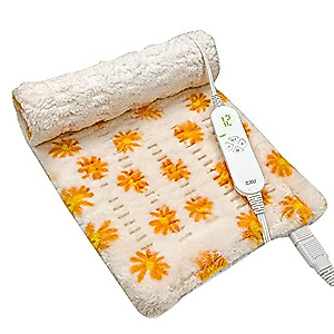 Heating Pad for Back Pain Relief- Ultra Soft Sherpa Heating Pad, XL King Size 12" x 24", with Moist & Dry Heat Options，12 Heat Levels & 1-24H Auto Off for Neck, Shoulder, & Sore Muscle Relief