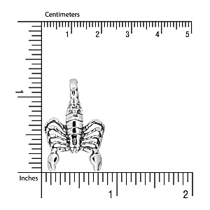 WithLoveSilver 925 Sterling Silver Zodiac Horoscope Scorpio Sign The Scorpion (24Oct–22Nov) Pendant
