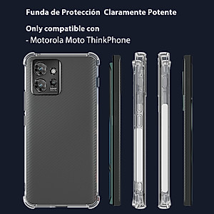 USTIYA Case for Motorola Moto ThinkPhone Clear TPU Four Corners Protective Cover Transparent Soft