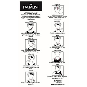 GROOVI BEAUTY Face Roller Massaging Stones Uplift Skin, Promote Lymphatic draining, Reduces fine Lines & Wrinkles, de-Puffs The Skin & Reduces Facial Muscle Tension | No Batteries