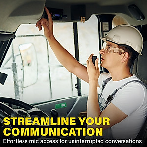 Gear Keeper CB MIC KEEPER Retractable Microphone Holder RT4-4112 – Features Heavy-Duty Snap Clip Mount, Adjustable Mic Lanyard and Hardware Mounting Kit - Made in USA – Black