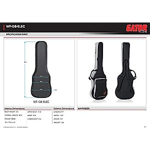 Wayfinder Supply Co. Lightweight Electric Guitar Gig Bag (WF-GB-ELEC),Grey
