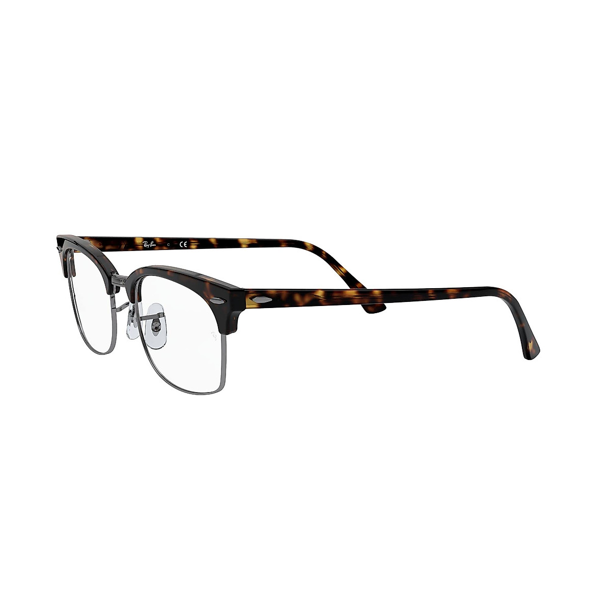 Ray-Ban RX3916V Clubmaster Square Prescription Eyeglass Frames, Havana/Demo Lens, 52 mm