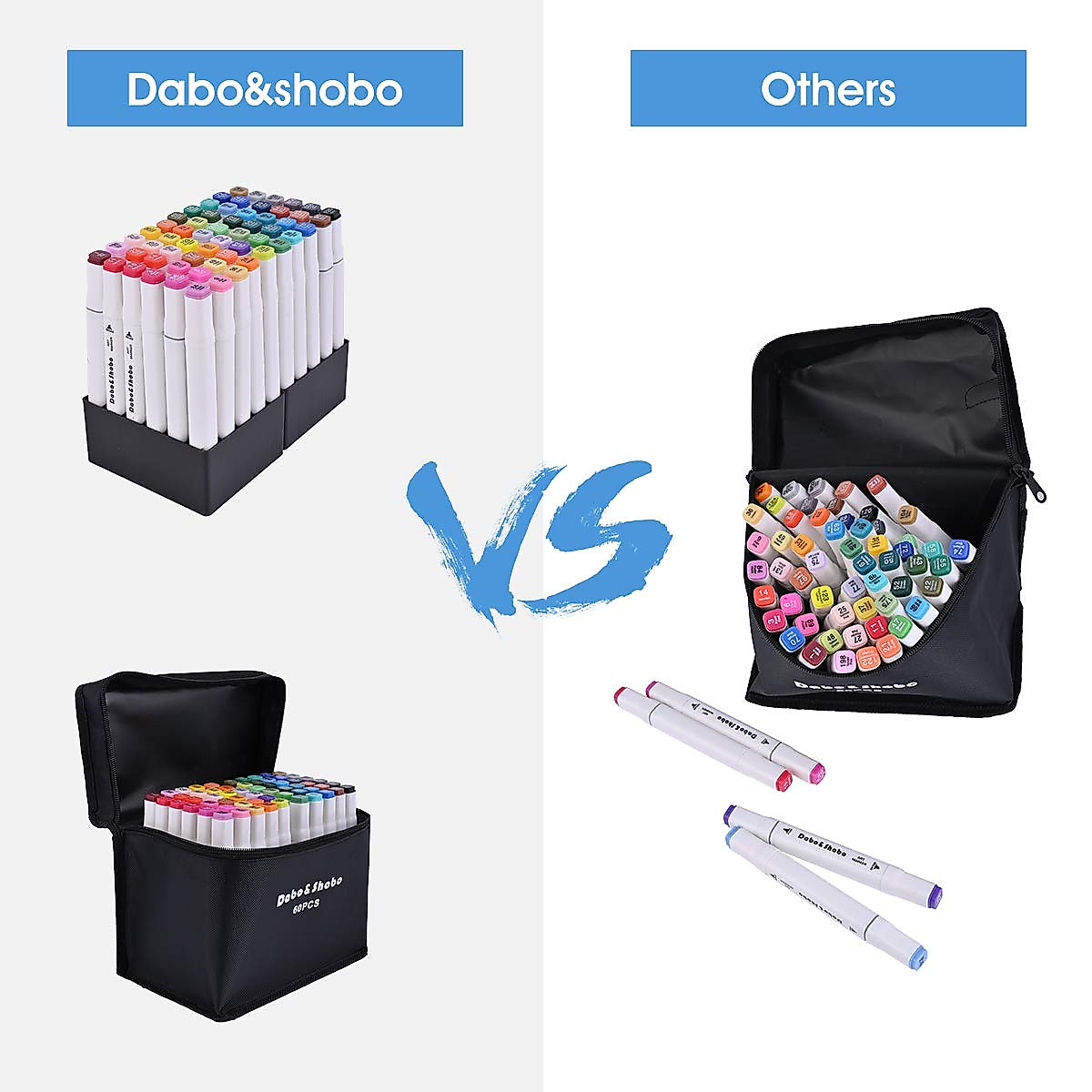 Dabo&Shobo 60-Color Alcohol Markers for Art & Design