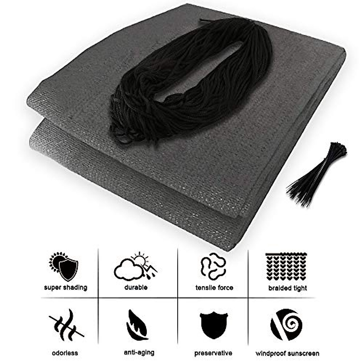 MIKK Balcony Privacy Screen, Privacy Cover Fence Screen Shield for Apartment Porch Deck Outdoor Backyard Patio Balcony 3×16.4' (Grey)