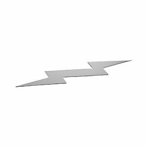 Grand General 90200 Chrome Large 'Lightning Bolt' Mud Flap Cut-Out