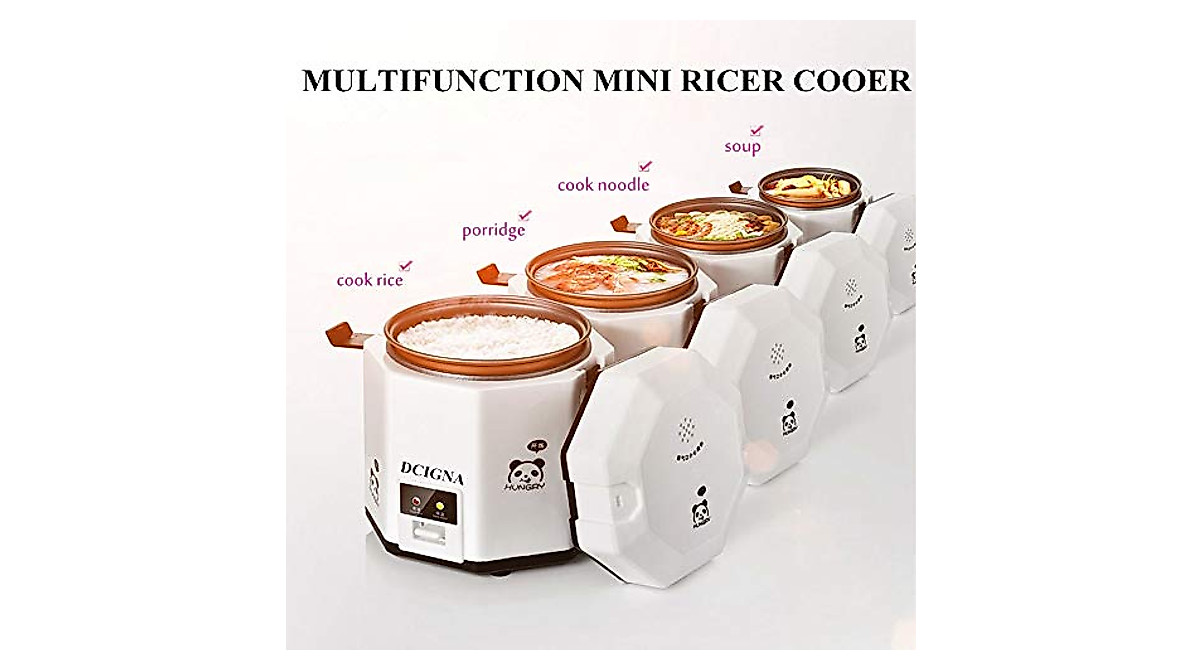 DCIGNA 1.2L Mini Rice Cooker - Compact & Portable for Small Meals