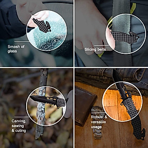 Seenew Outdoor Survival Pocket Knife Perfect for Work Hiking Camping（Large gift box）