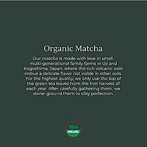 CYMBIOTIKA Japanese Organic Matcha Green Tea Powder, Gluten Free & Vegan Authentic Ceremonial Grade Matcha Mix for Natural Energy Antioxidants, Focus, Anti Aging & Metabolism Support, 30 Servings