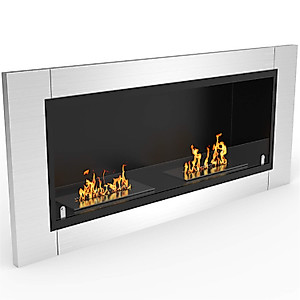 Regal Flame Fargo 43 Inch Ventless Built In Recessed Bio Ethanol Wall Mounted Fireplace
