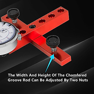 Adjustable Anodized Aluminum Dial Indicator Gauge for Table Saw, Machinery/Tool Alignment System Alignment and Calibration Aligning Calibrating Work Shop Machinery