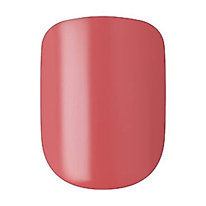 KISS imPRESS Color Polish-Free Solid Color Press-On Nails, PureFit Technology, Short Length, Platonic Pink', Includes Prep Pad, Mini Nail File, Cuticle Stick and 30 Fake Nails