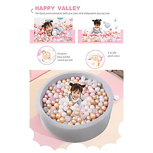 STARBOLO Ball Pit Balls Pack of 100 - Pearl 6 Colors BPA&Phthalate Free Non-Toxic Crush Proof Play Balls Soft Plastic Balls for 1-5Years Old Toddlers Girl Kids Birthday Pool Playpen Tent Party