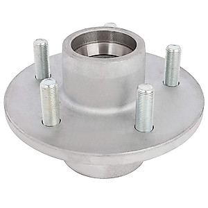ECCPP Boat Trailer Hub Kit 5 Bolt 1 1/16 x 1 3/8 68149 & 44649 Silver Tapered Spindle Galvanized 3500lb Silver