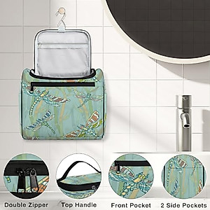 XMNYGJ Dragonfly Paint Hanging Toiletry Bag for Men Women Travel Cosmetic Makeup Organizer Bag Water Resistant Large Portable Wash Case for Accessories, Toiletries, Cosmetics
