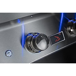 Bonfire CBB3LP 28" 3-Burner Built-in Propane Gas Grill Outdoor with Rear Infrared Burner and Rotisserie,304 Stainless Steel