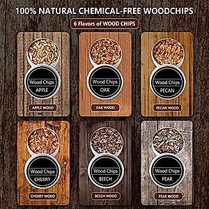 Old Fashioned Cocktails Smoker Kit with Torch,6 Flavors Wood Chips for Cocktail Whiskey Bourbon Smoker Tools,Drink Smokiness Bar Accessories Set,Gifts for Whiskey Lovers,Dad,Husband,Men