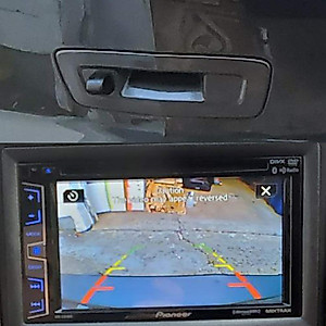 6V-16V Rear View Backup Camera, EWAY Mini Metal Body Reverse Car Backup Cameras for Tailgate Liftgate Mounting fits Pickup SUV RV Van Universal Night Vision (Selectable Image/Guideline)