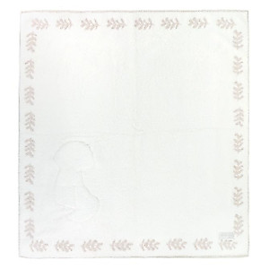 Barefoot Dreams CozyChic Fox Baby Blanket, Baby Blanket, White Blanket, Stroller Blanket, Super Soft Blanket, Cozy Blanket-30”x30”, Stone/Tan