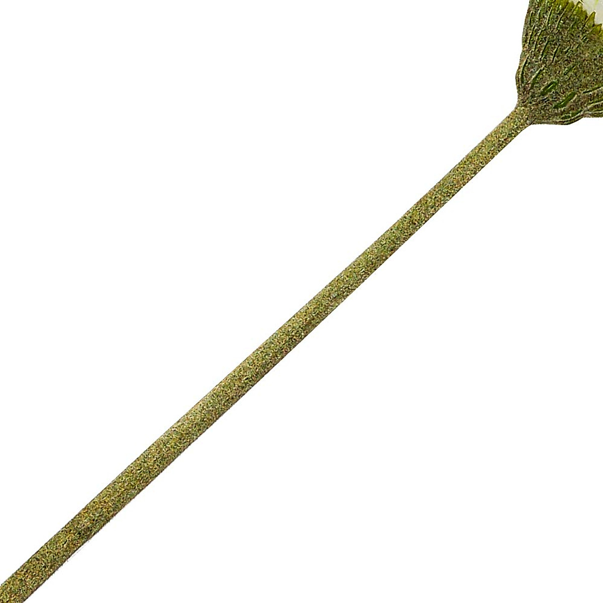 Flovewer 17 Inch Tall 7 Pcs Gerber Daisy Artificial Flower Bouquet Fake Silk Flowers for Handwork Wedding Party Home Garden Decoration(White)