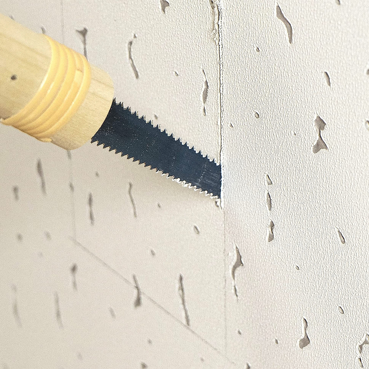 RANSHOU Japanese Pull Saw Woodworking Mini Keyhole Saw 4-3/4" Made in JAPAN, Ryoba Double-Edge Hand Saw for Wood, Plywood, Drywall, Sheetrock, Gypsum Board, Plasterboard, Wood Handle