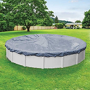Pool Mate 3433-4-PM Commercial-Grade Winter Round Above-Ground Pool Cover, 33-ft, Slate Blue