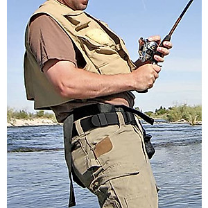 BULLIANT Tactical Belt for Men, Men Stretch Nylon Web Gift Belt 1.5"-Hiking Rigger Military Work-Quick Release(Black,34"-38" Waist Adjustable)