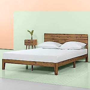 ZINUS Julia Wood Platform Bed Frame / Solid Wood Foundation with Wood Slat Support / No Box Spring Needed / Easy Assembly, King