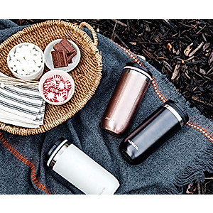 Cupture TWIST-TOP Vacuum-Insulated Stainless Steel Travel Mug, 16 oz, Emerald Green