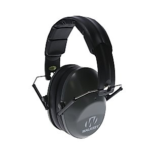 Walker's Unisex Adult's Lightweight Foldable Hearing Protection 22 dB Noise Reduction Pro Low-Profile Folding Passive Earmuffs, Grey