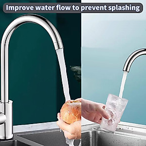 TSBSHum Bathroom Sink Aerator,2.2 GPM Faucet Aerator, Made of Solid Brass and Stainless Steel,55/64 Inch Female Thread Faucet Replacement with Gasket,For Kitchen and Bathroom,4PCS(Silver)