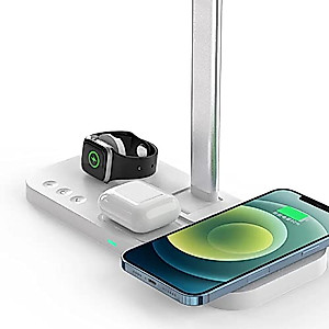 SGDSF 15W QI Quick Wireless Charger LED Desk Lamps Dimmable Eye Table Lamp Watch Charging for Home Office Light