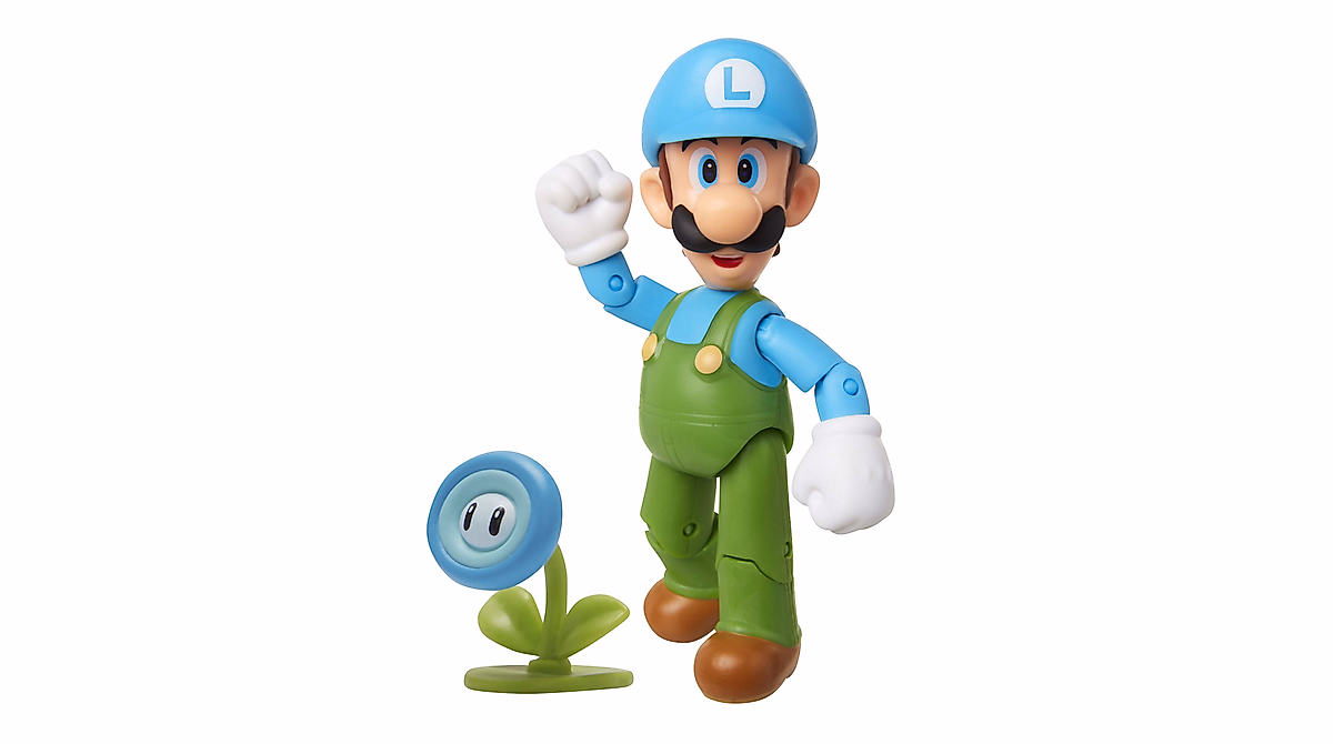 Nintendo Ice Luigi Super Mario 4" Action Figure - Collect Now!