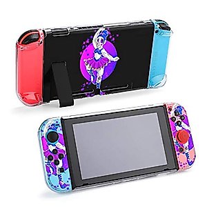 FNAF Ba-llora Case Compatible with Nintendo Switch, Shock-Absorption Anti-Scratch Protection Case, Crystal Clear Case for Nintendo Switch