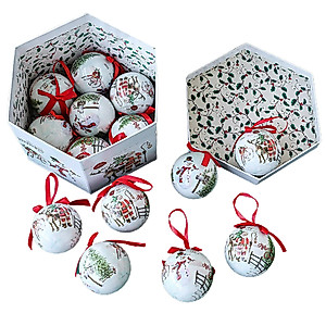 QAZIUY Christmas Balls Ornaments Set Hanging Christmas Baubles Christmas Plastic Ball Christmas Tree Ball Set for Birthday Halloween Holiday Wedding Decorations