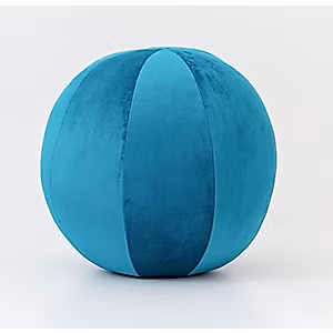 BGHN Nordic Style Ball Throw Pillows Round Home Sofa Cushion Blue Velvet Throw Pillows Decoration Stylish for Home