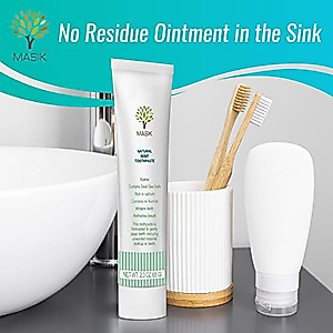 Masik Natural Mint Toothpaste Without Fluoride for Whitening of Teeth, Gums, Sensitivity, Health, with Dead Sea Salt & Essential Oils - | Made in Israel (Mint - 1 Pack)