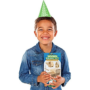 3 Bees & Me Wooden Building Toys - STEM Toys for Boys and Girls - 100 Wood Plank Pieces