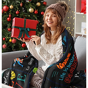 Basketball Gifts for Boys/Girls 8-12-14-16, Best Basketball Coach Gifts, Girls/Boys Basketball Gift, Basketball Lover/Players Gifts for Men, Gifts for Basketball Lovers/Players Blanket 50" x 60"