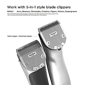 5IN1 Style Adjustable Pet Clipper Blades，Compatible with Wahl's Arco, Bravura, Chromado, Creativa, Figura, Motion, Supergroom Clippers. (NOT Compatible PGC-721 Clippers)(9-15-40#FINE)
