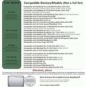 HYZUO 13 Inch Laptop Sleeve Case with Stand Feature Compatible with MacBook Air M2 A2681 13.6" Display, MacBook Air 13 M1 2018-2024, MacBook Pro 13 M2 M1 2016-2024, with Accessory Bag, Midnight Green