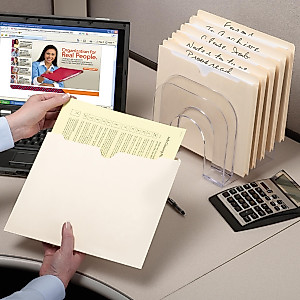 Smead File Jacket, Reinforced Straight-Cut Tab, Flat-No Expansion, Letter Size, Manila, 100 per Box (75500)